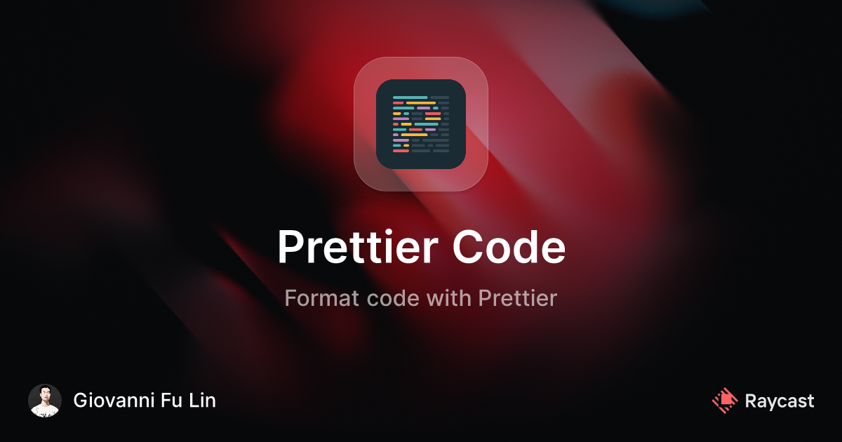 Raycast Store: Prettier Code