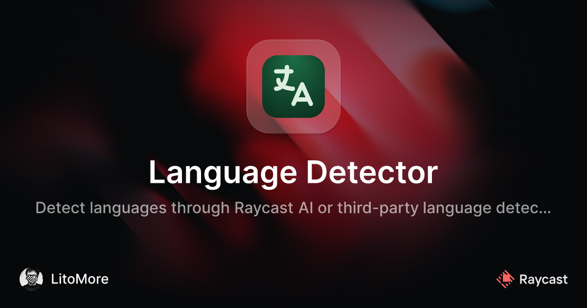 Raycast Store: Language Detector