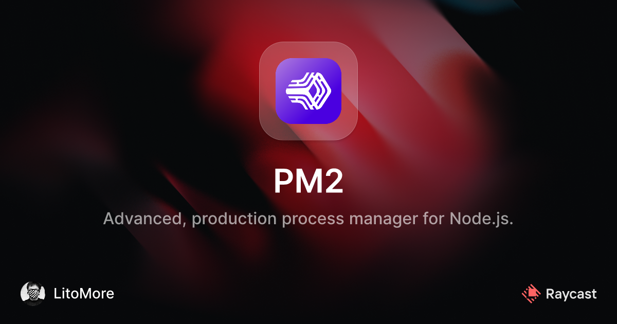 Raycast Store: PM2