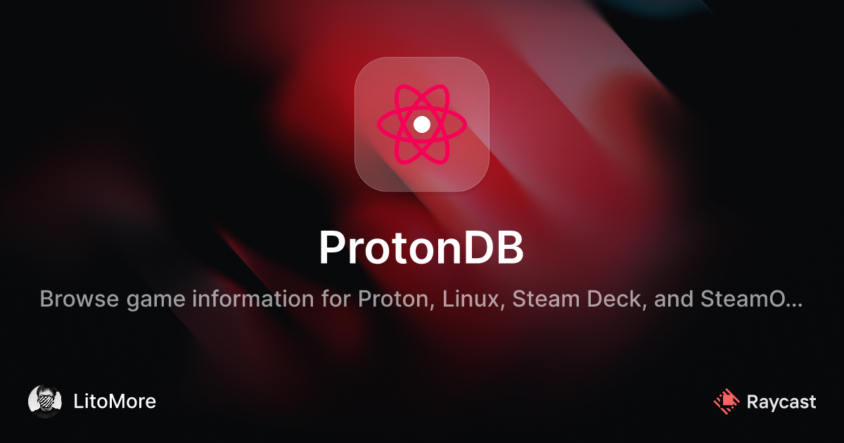 Raycast Store: ProtonDB