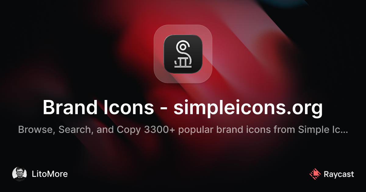 Raycast Store: Brand Icons - simpleicons.org