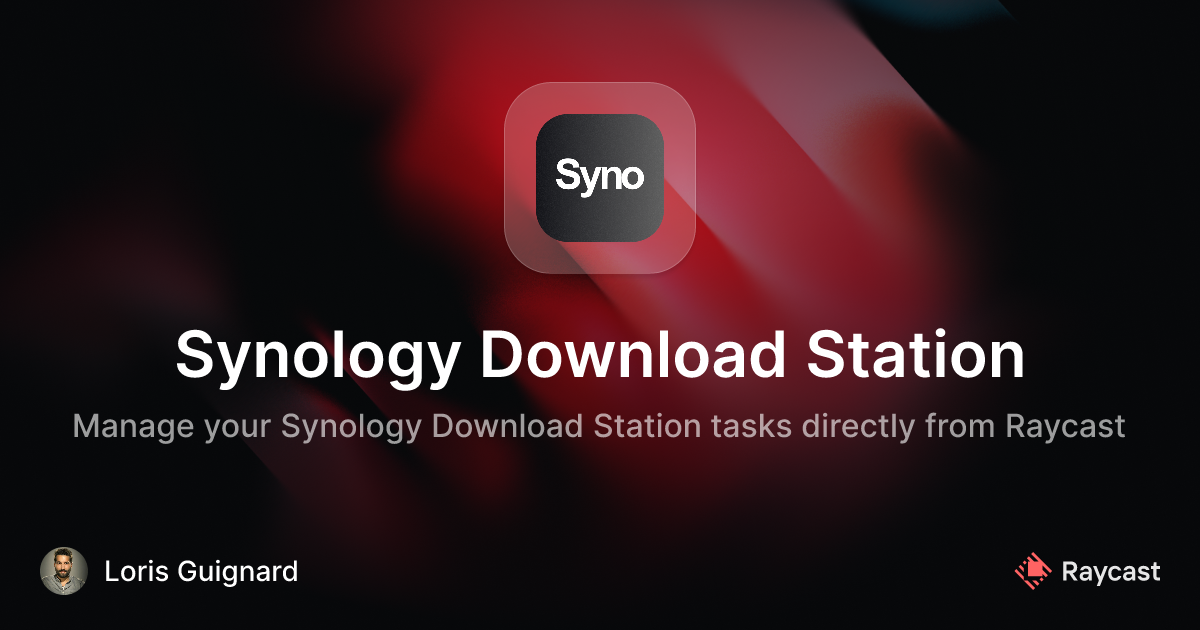 Raycast Store: Synology Download Station