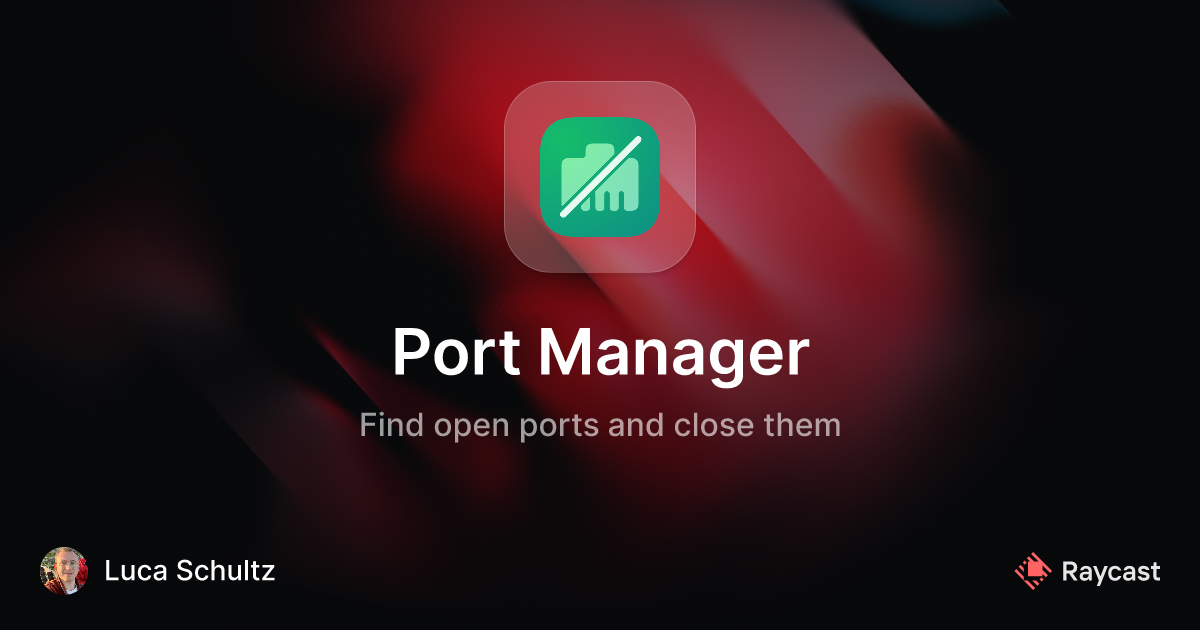 Raycast Store: Port Manager
