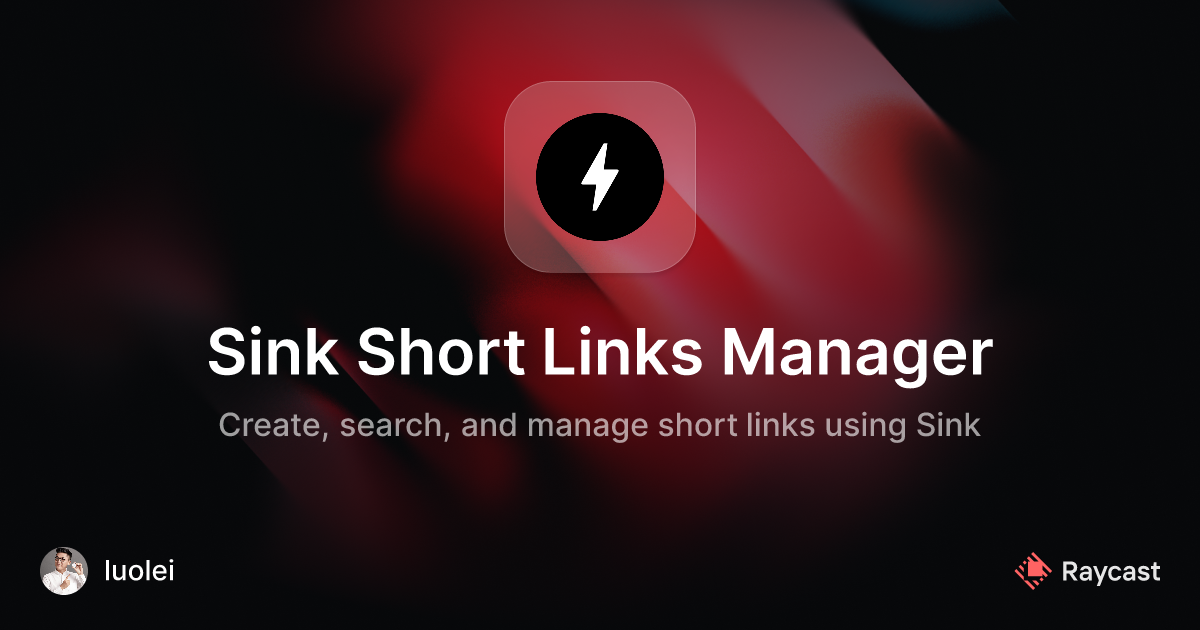Raycast Store: Sink Short Links Manager