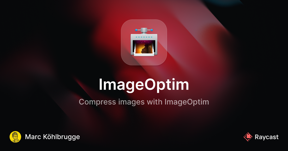 Raycast Store: ImageOptim