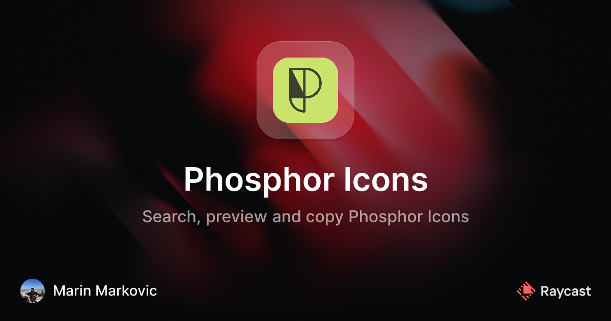 Raycast Store: Phosphor Icons