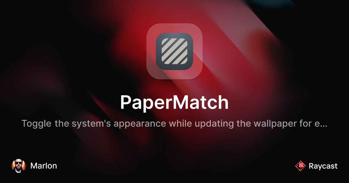 Raycast Store: PaperMatch