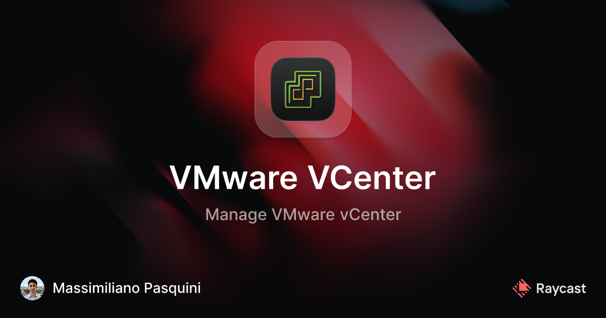 Raycast Store: VMware VCenter