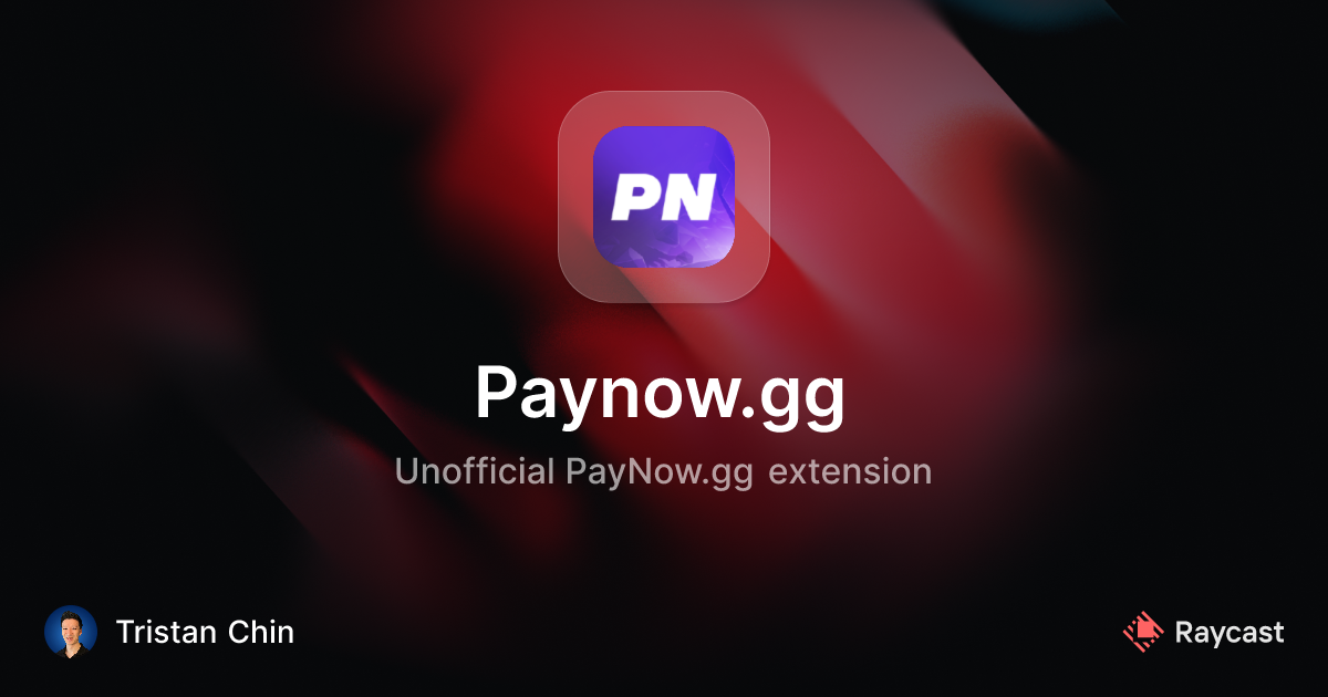 Raycast Store: Paynow.gg