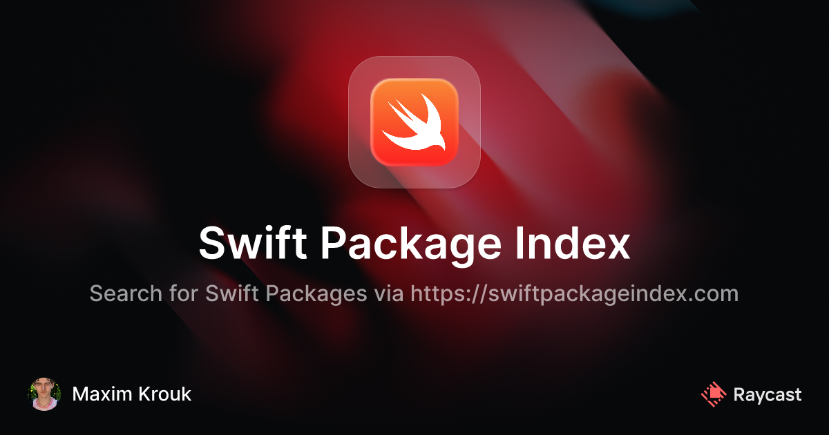 Raycast Store: Swift Package Index