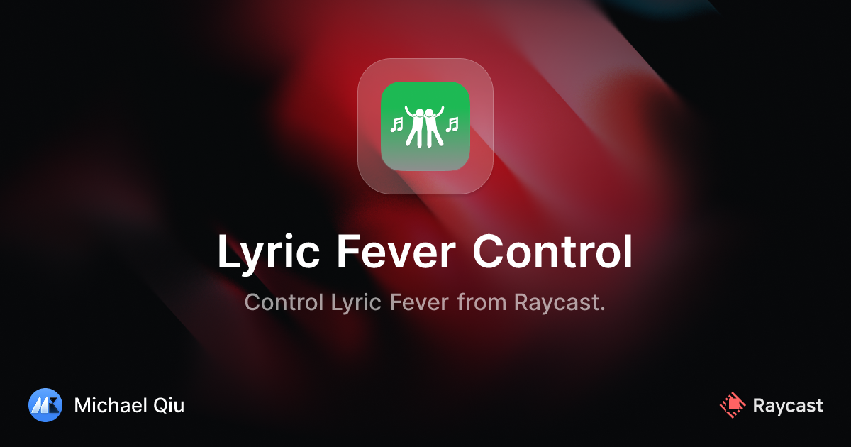 Raycast Store: Lyric Fever Control