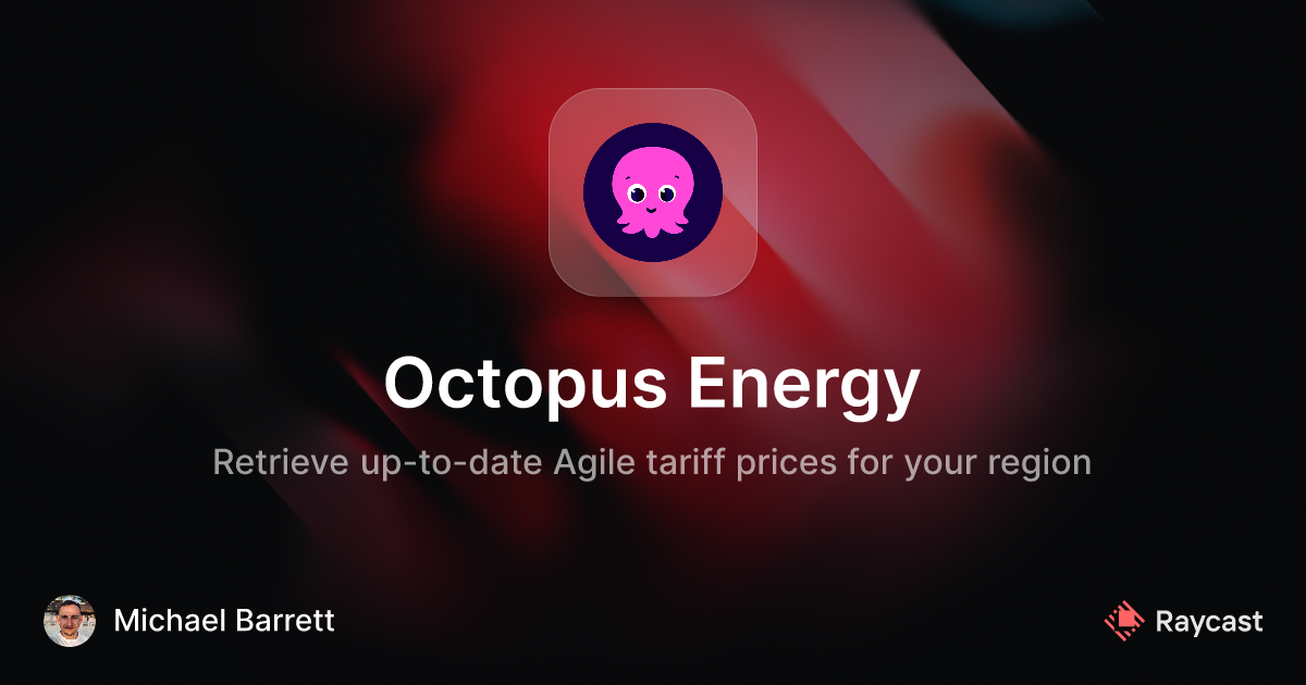 Raycast Store: Octopus Energy