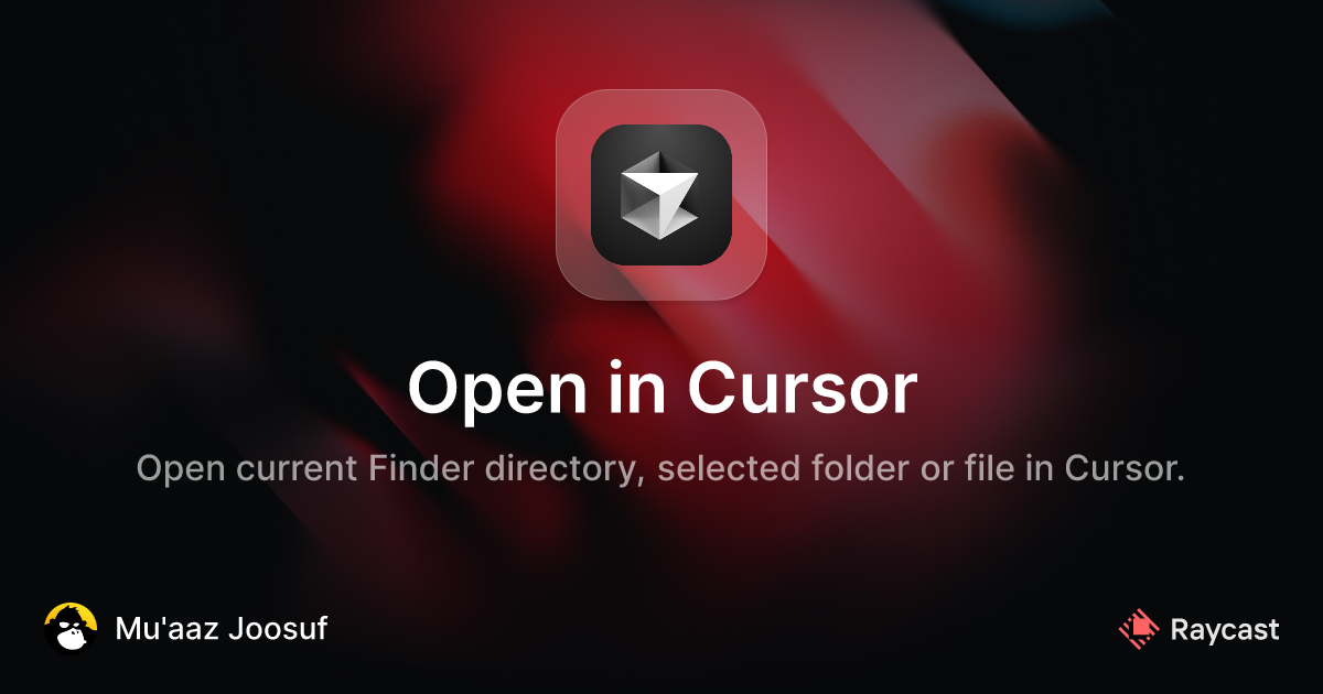 Raycast Store: Open in Cursor