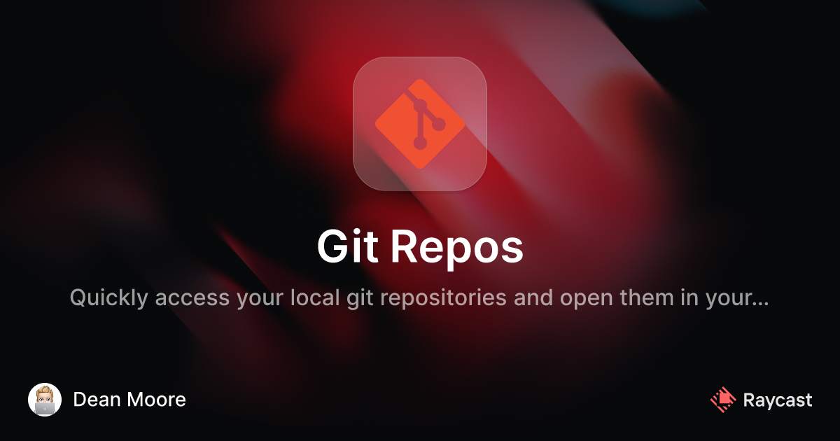 Raycast Store: Git Repos