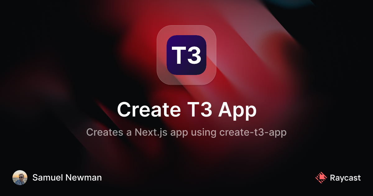 Raycast Store Create T3 App 1851