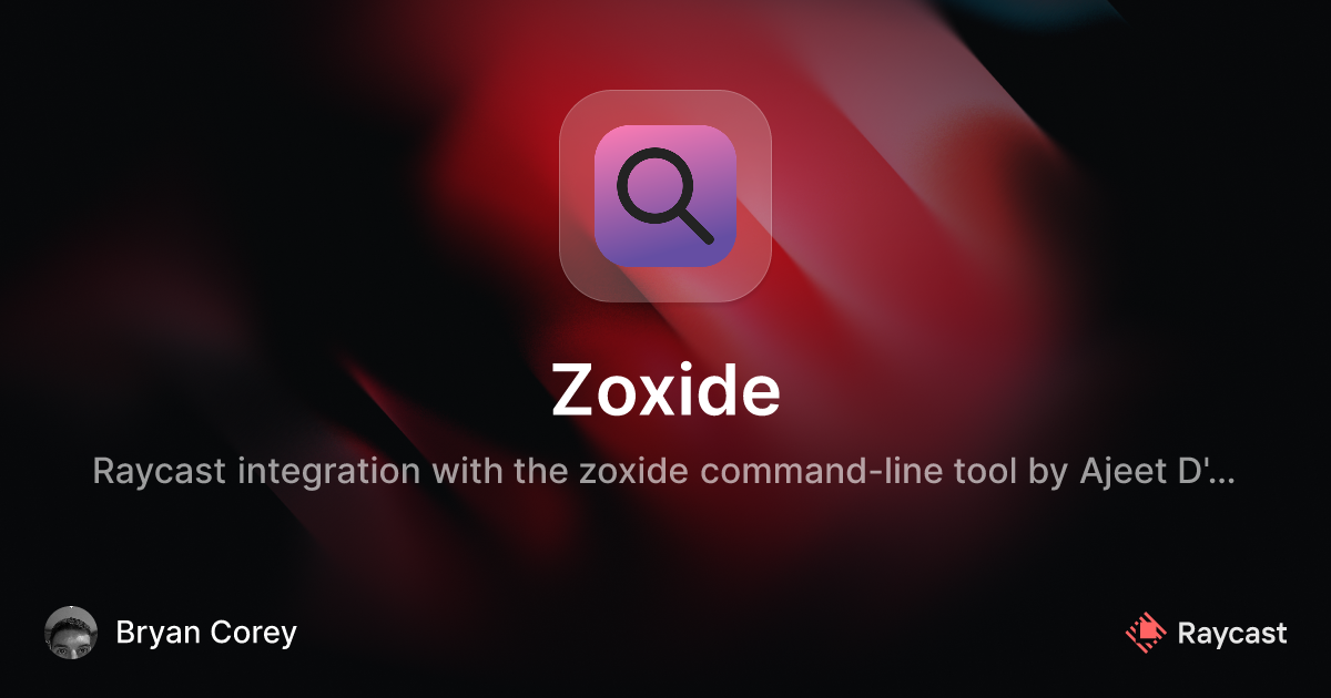 Raycast Store: Zoxide