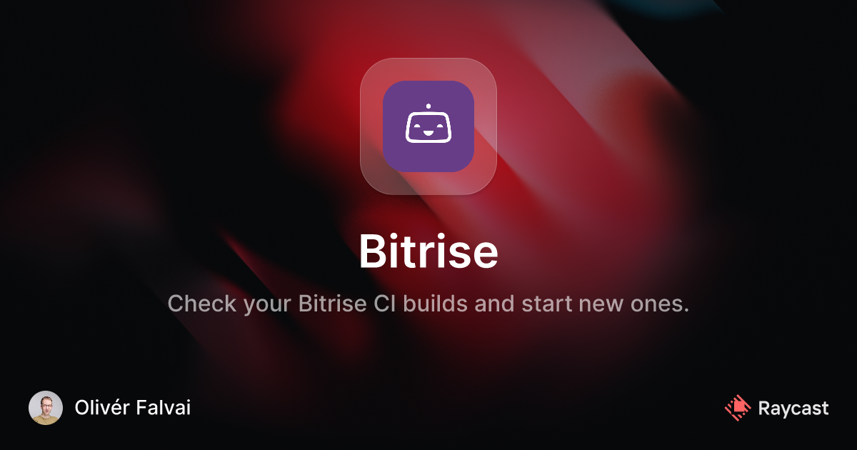 Raycast Store: Bitrise