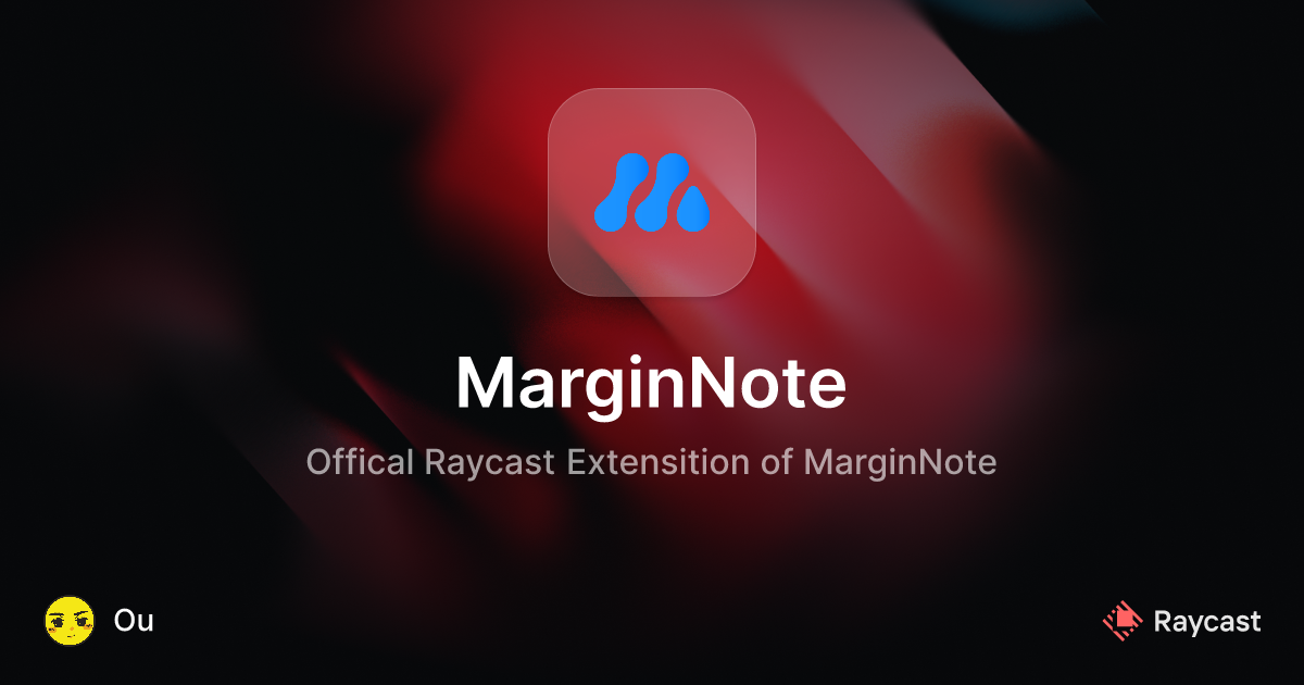 Raycast Store: MarginNote