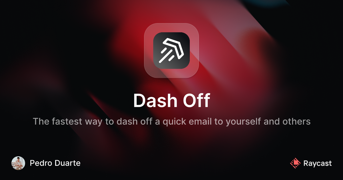 Raycast Store: Dash Off
