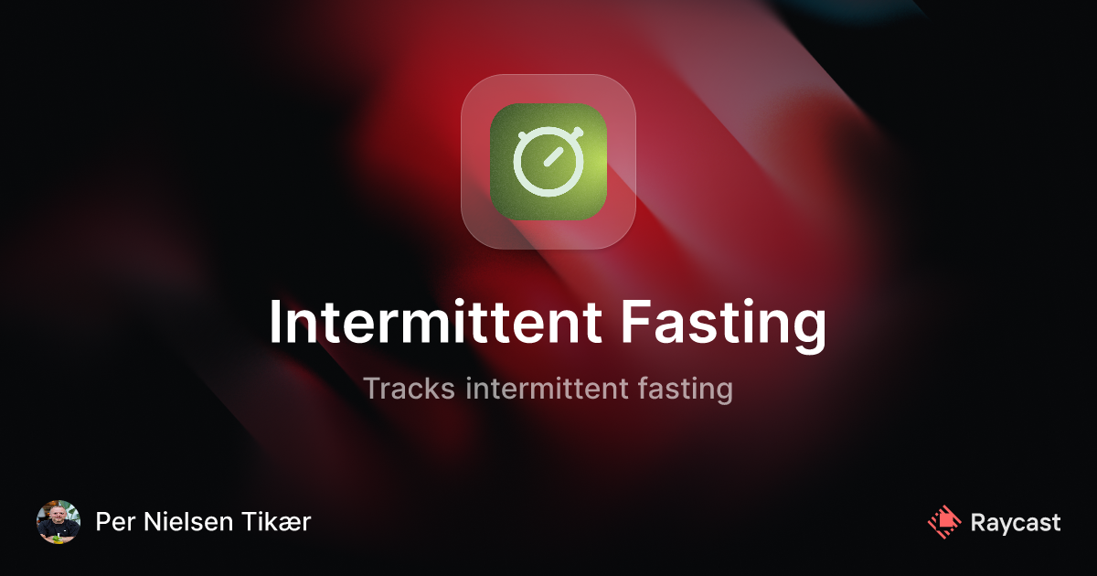 Raycast Store: Intermittent Fasting