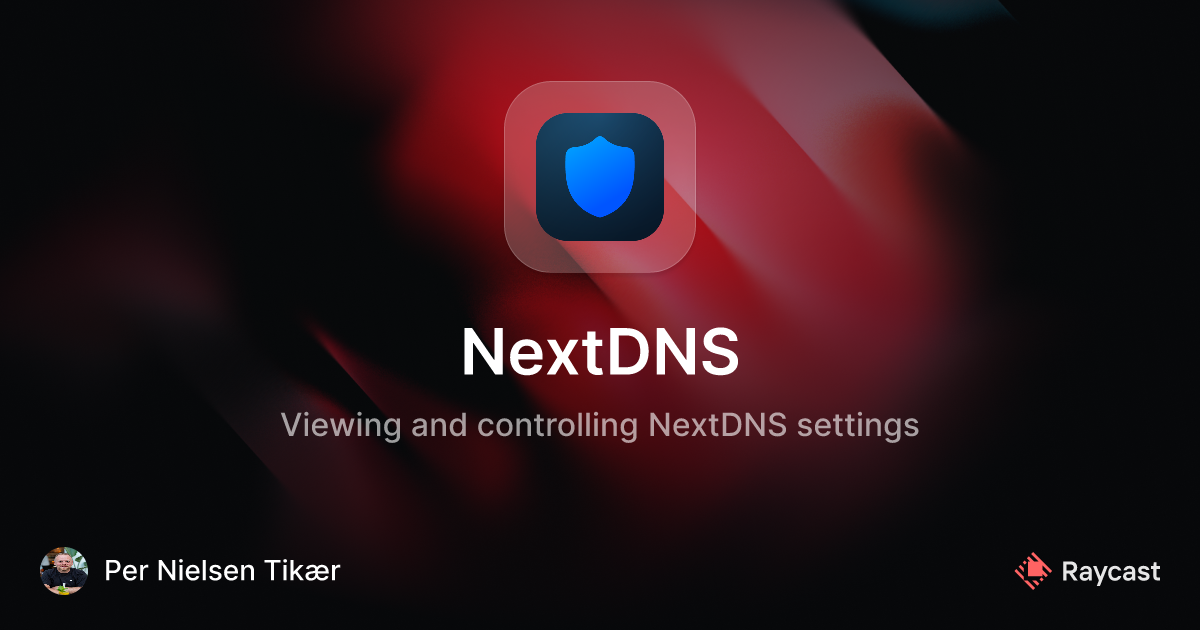 Raycast Store: NextDNS