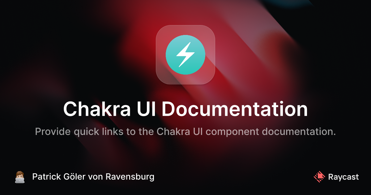 Raycast Store: Chakra UI Documentation