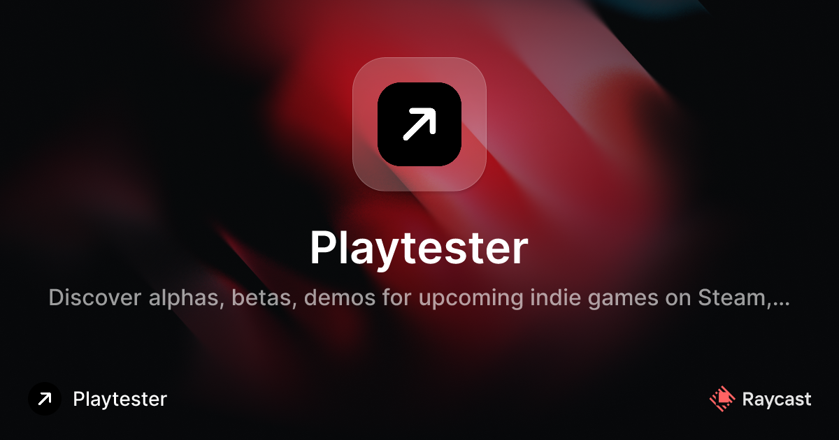 Raycast Store: Playtester