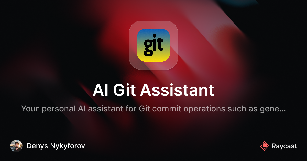 Raycast Store: AI Git Assistant