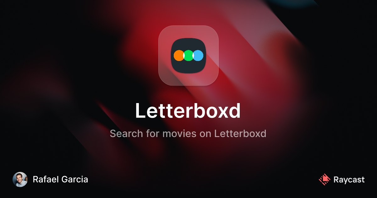 Raycast Store: Letterboxd