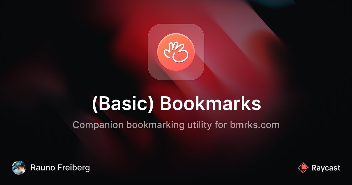 Raycast Store: (Basic) Bookmarks