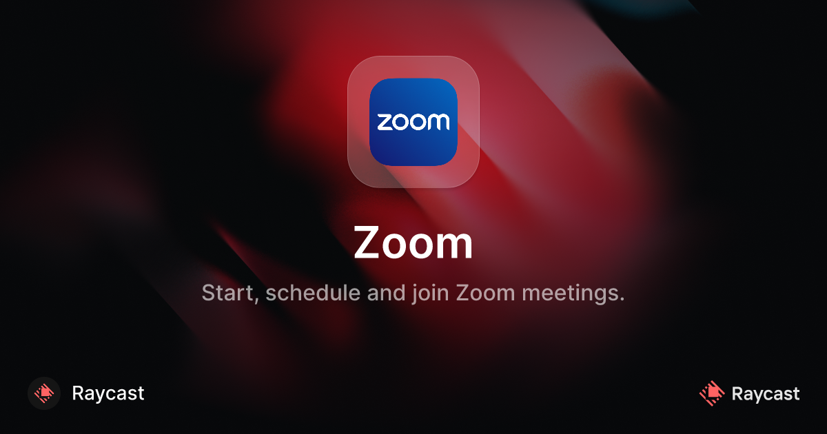 Raycast Store: Zoom