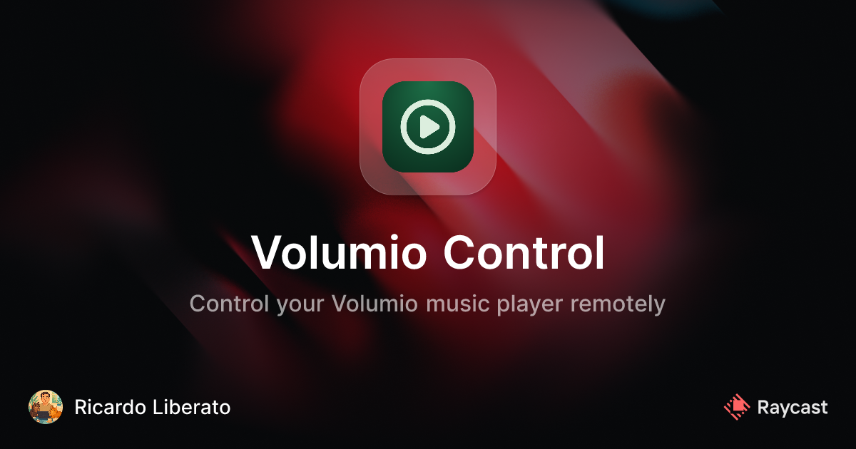 Raycast Store: Volumio Control