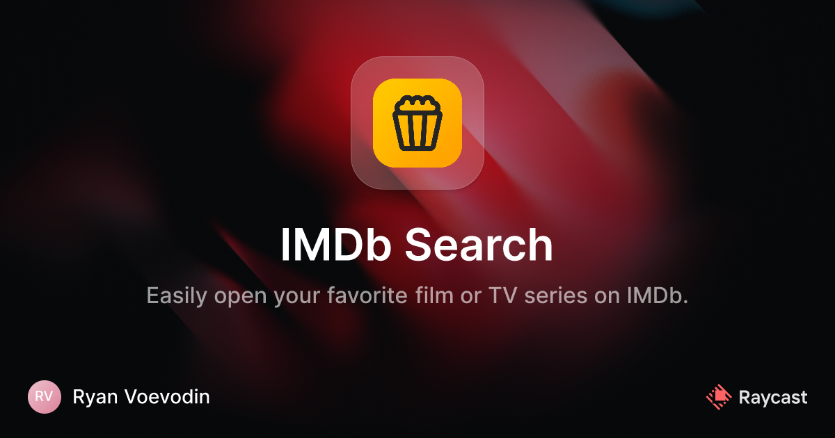 Raycast Store: IMDb Search