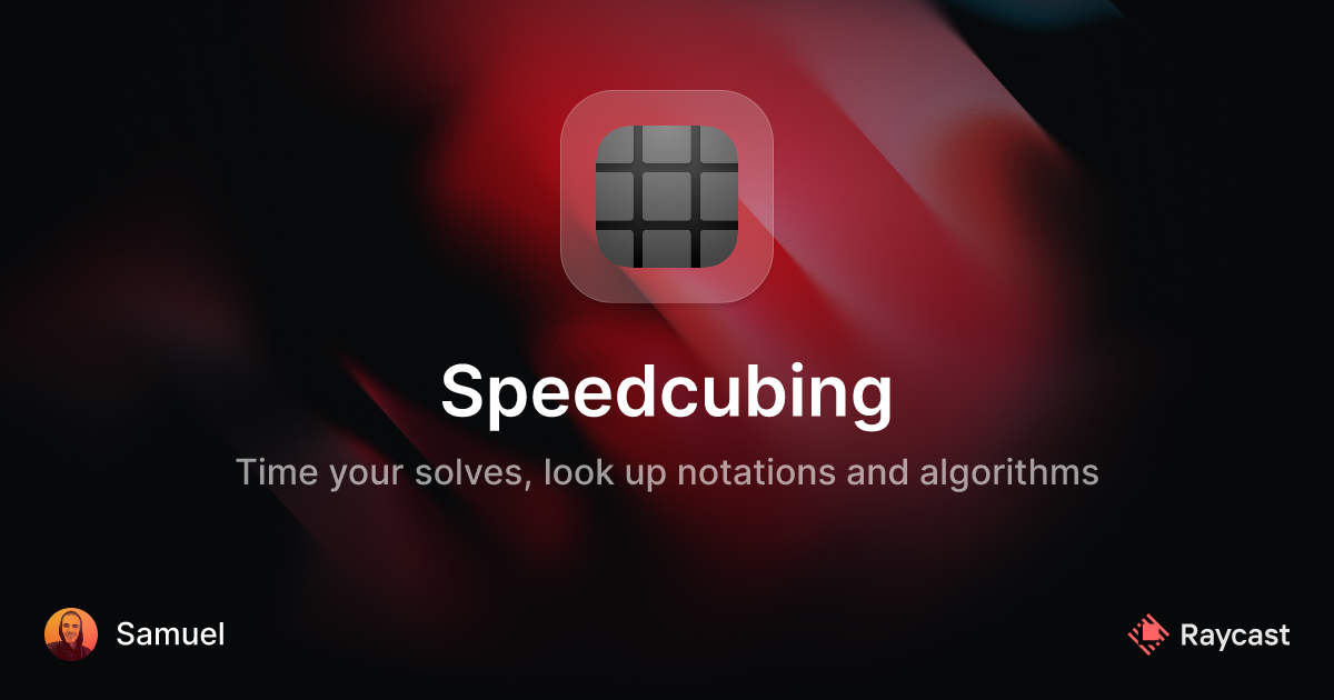 Raycast Store: Speedcubing