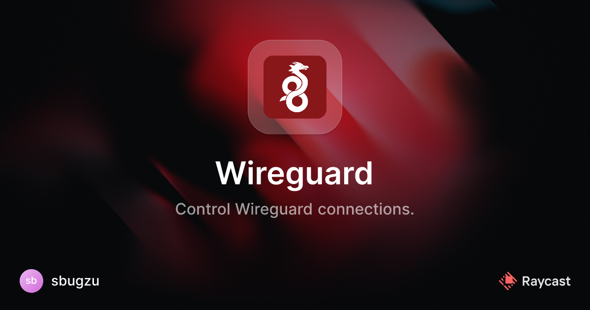 Raycast Store: Wireguard