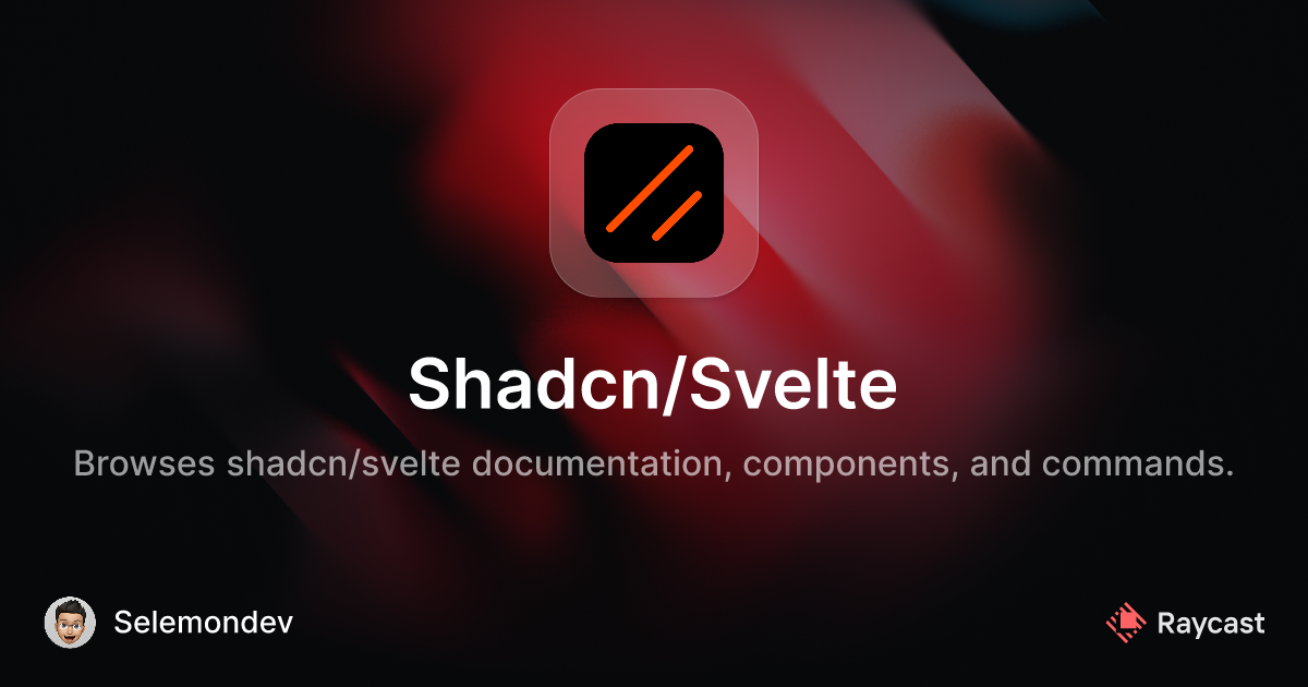 Raycast Store: Shadcn/Svelte