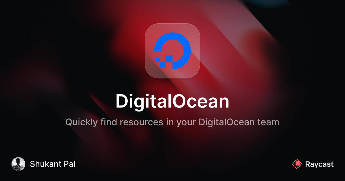 Raycast Store: DigitalOcean