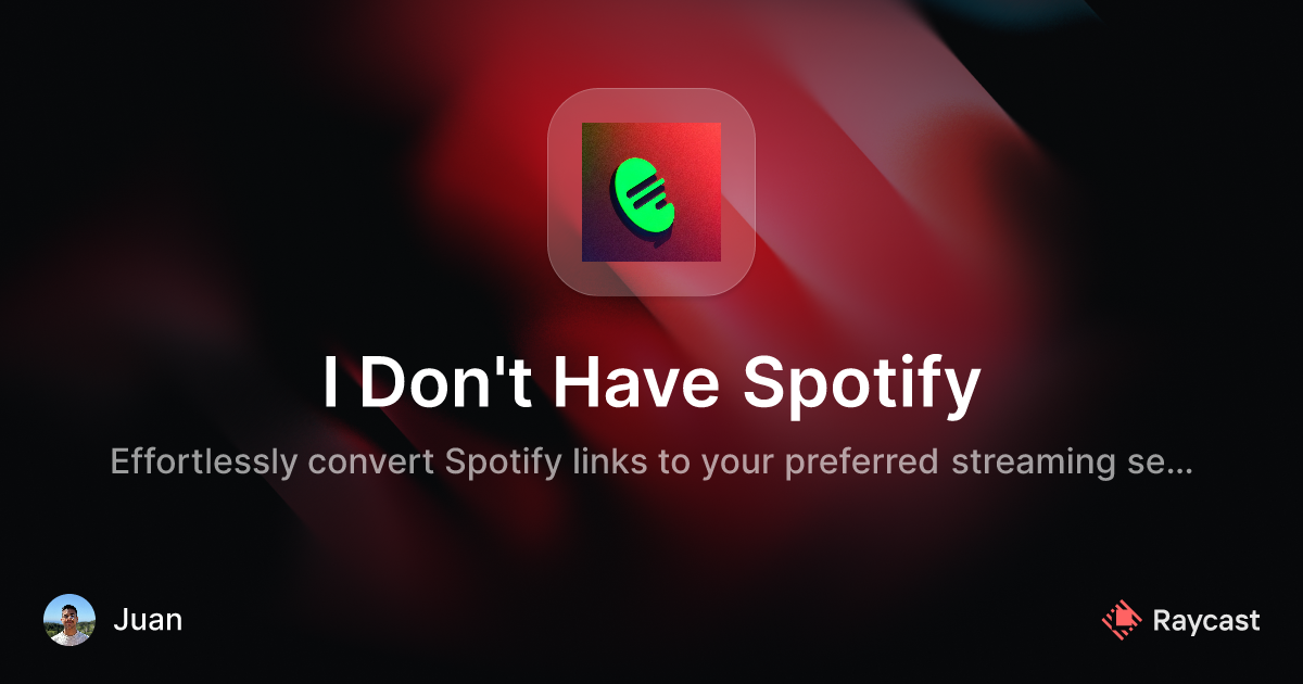 Raycast Store: I Don't Have Spotify