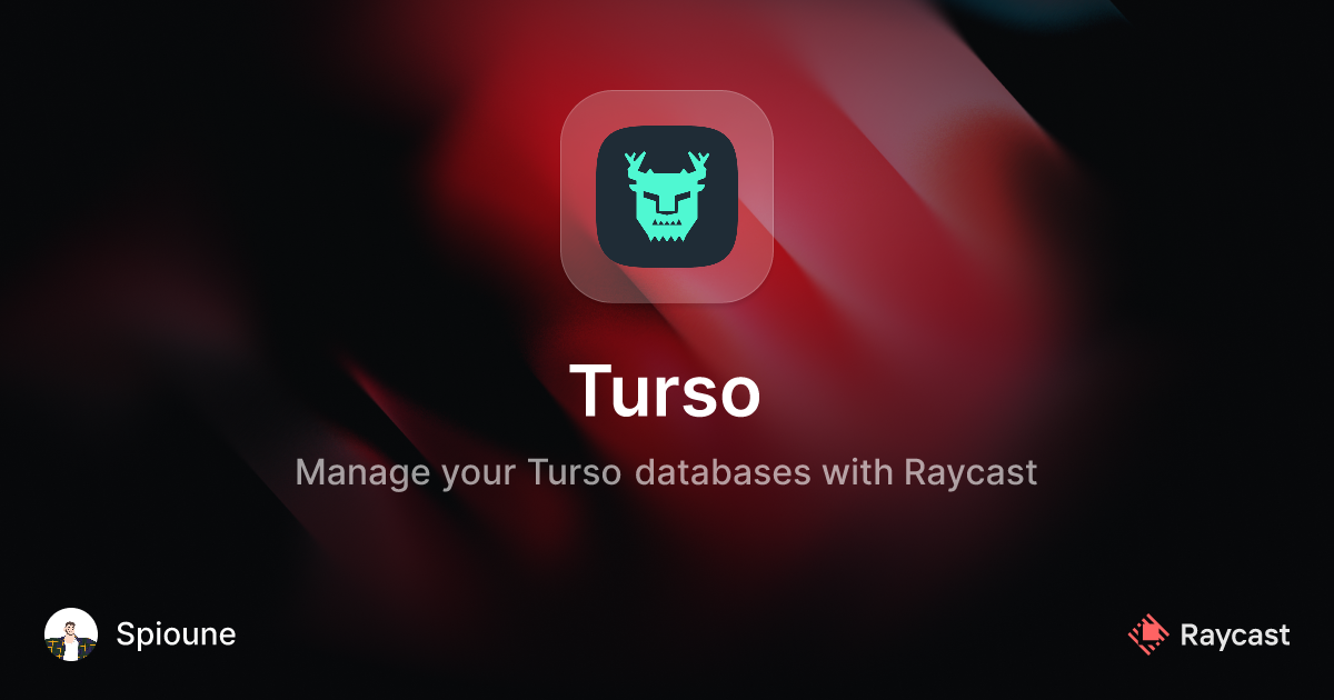 Raycast Store: Turso