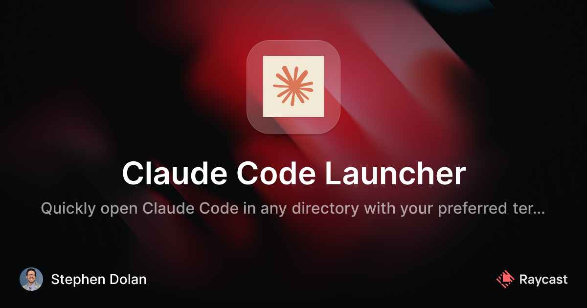 Raycast Store: Claude Code Launcher