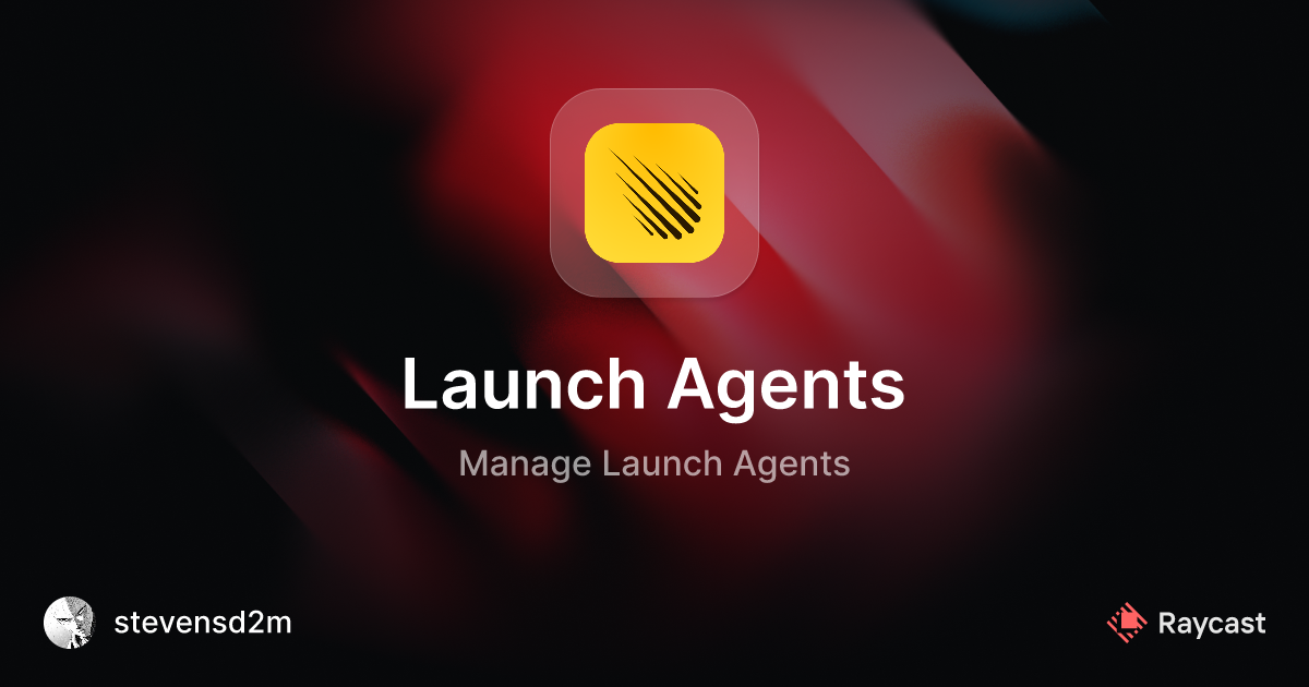 Raycast Store: Launch Agents
