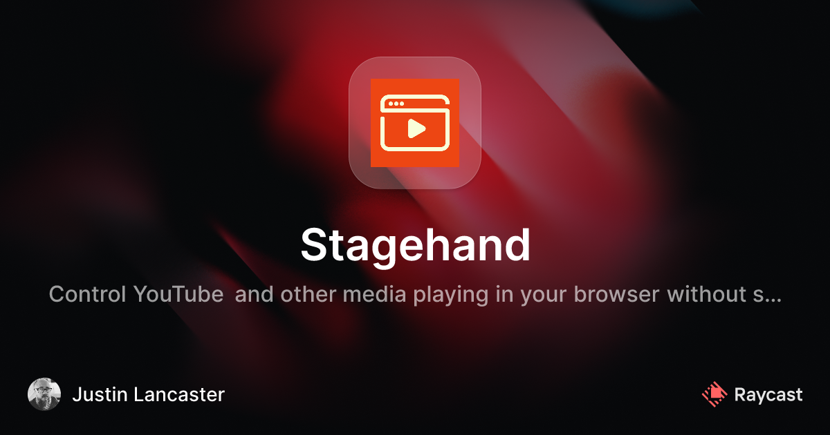 Raycast Store: Stagehand