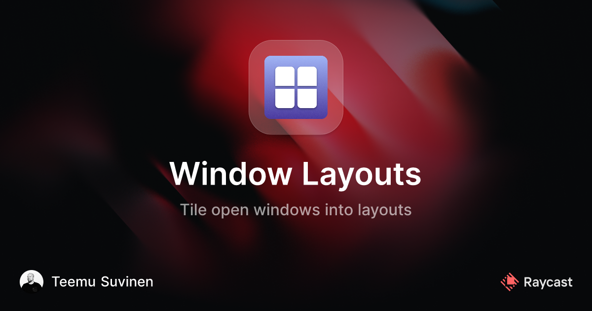 Raycast Store: Window Layouts