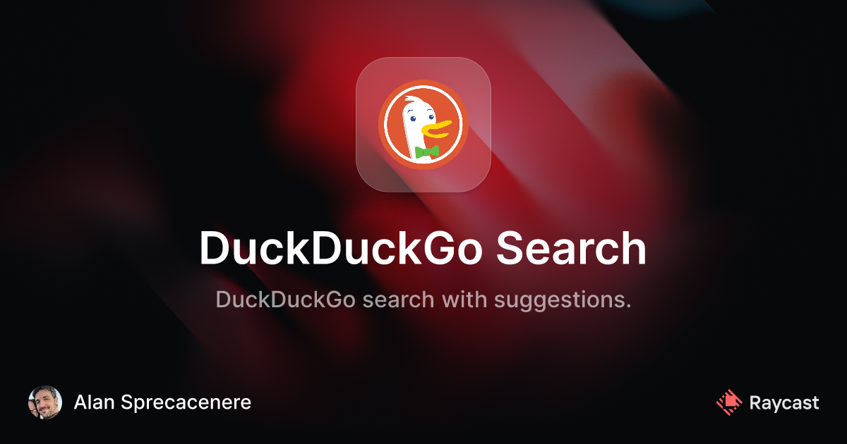 Raycast Store: DuckDuckGo Search