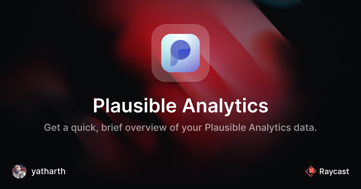 Raycast Store: Plausible Analytics