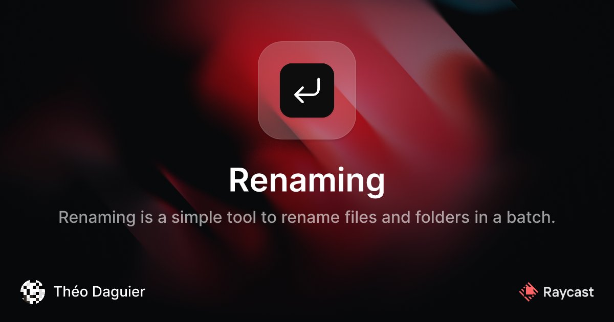 Raycast Store: Renaming