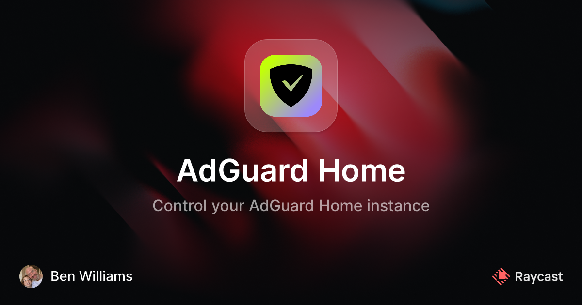 Raycast Store: AdGuard Home