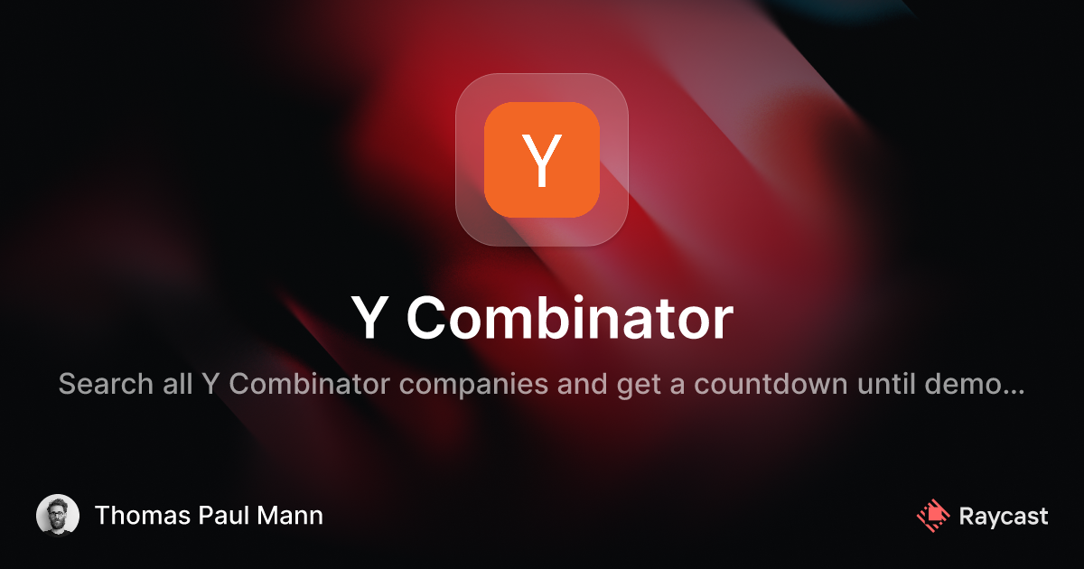 Raycast Store: Y Combinator