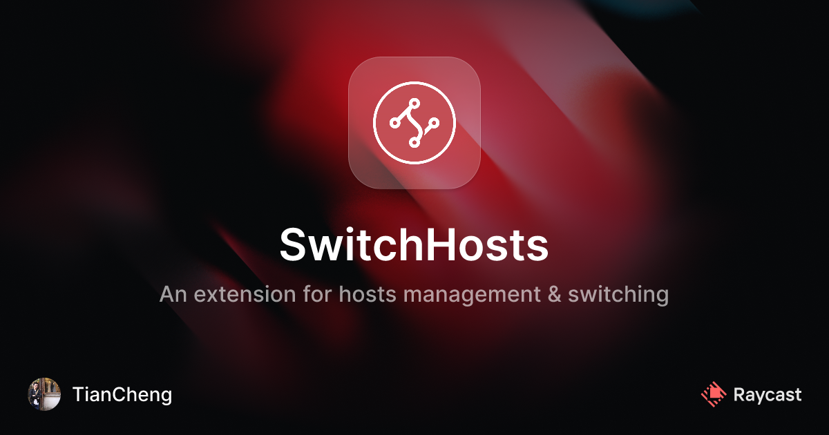 Raycast Store: SwitchHosts
