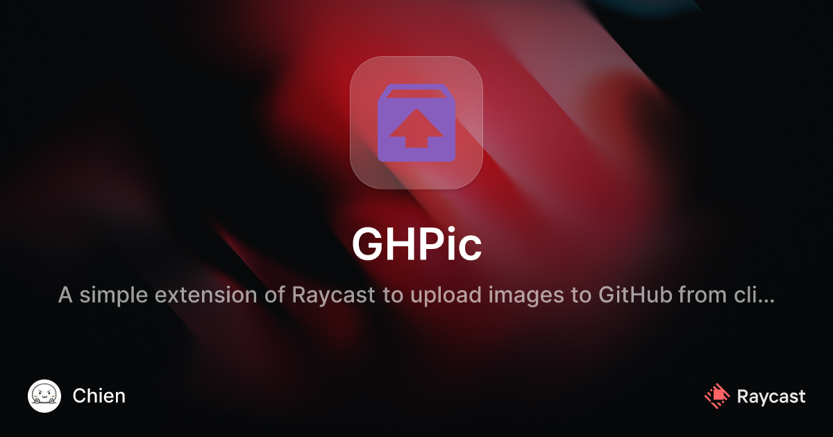 Raycast Store: GHPic